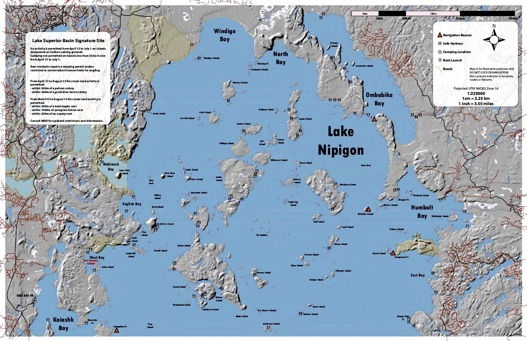 Lake Nipigon Map Digital Nipigon Area Map Version Two Northwest